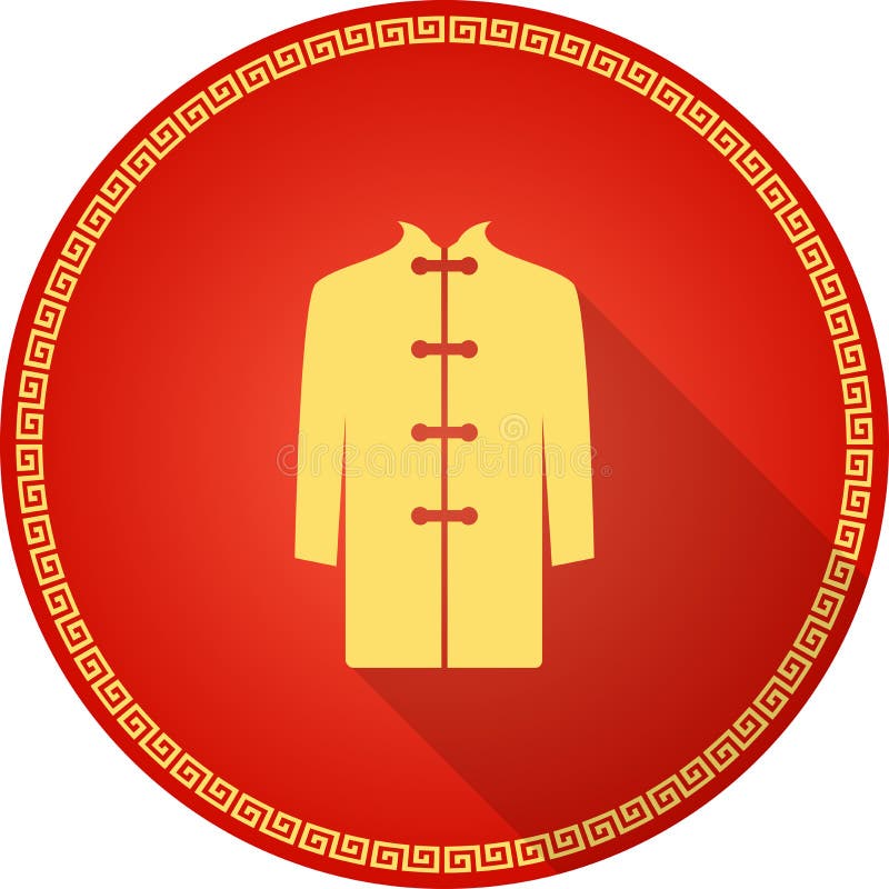 Traditional Chinese Man`s Clothing Icon, Flat Design Stock Vector ...
