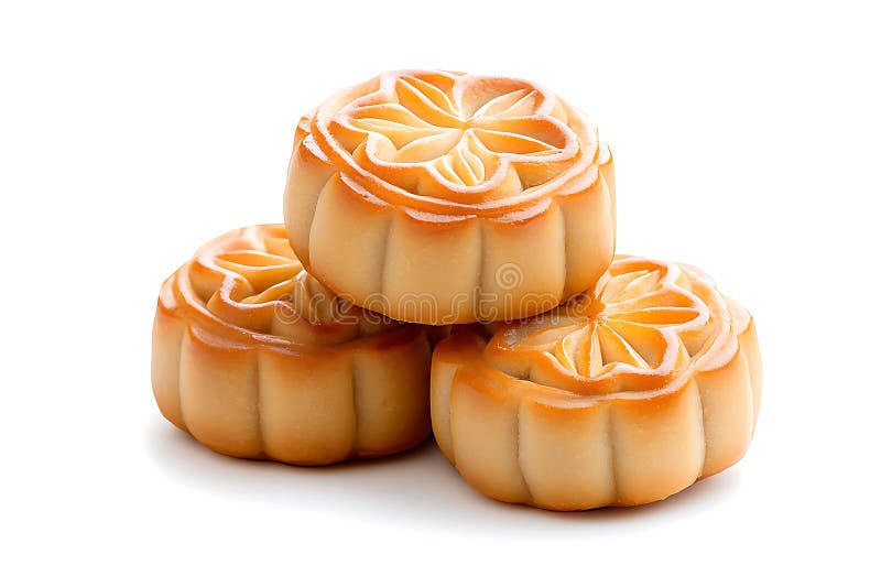 Traditional Chinese Mooncakes with Intricate Patterns, Perfect for ...
