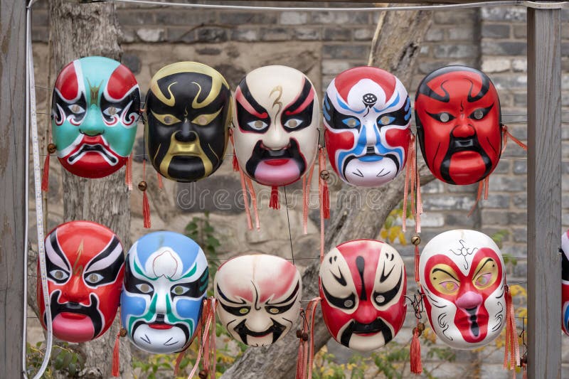 Traditional Chinese Opera Masks Stock Photo - Image of cultural, face ...
