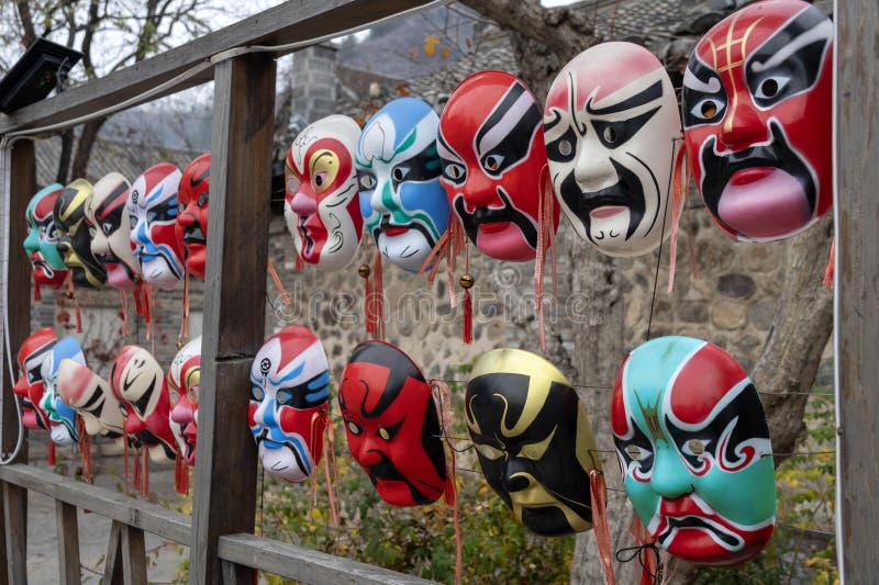 Traditional Chinese Opera Masks Stock Photo - Image of used ...
