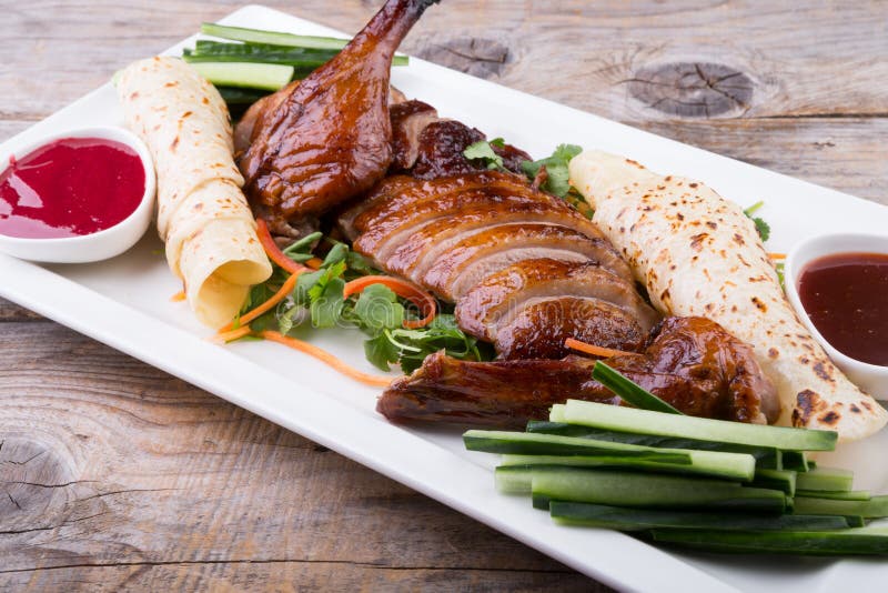 Traditional Chinese Peking Duck Stock Image - Image of roasted, poultry ...