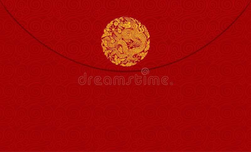Traditional Chinese Red Envelope Template, the Chinese Dragon Symbol ...