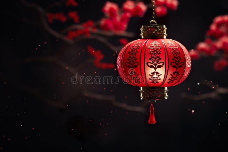 Traditional Chinese Red Lanterns: Festive Elegance Stock Image - Image ...