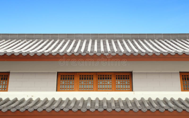 Traditional Chinese Roof with Sky Stock Image - Image of asia ...