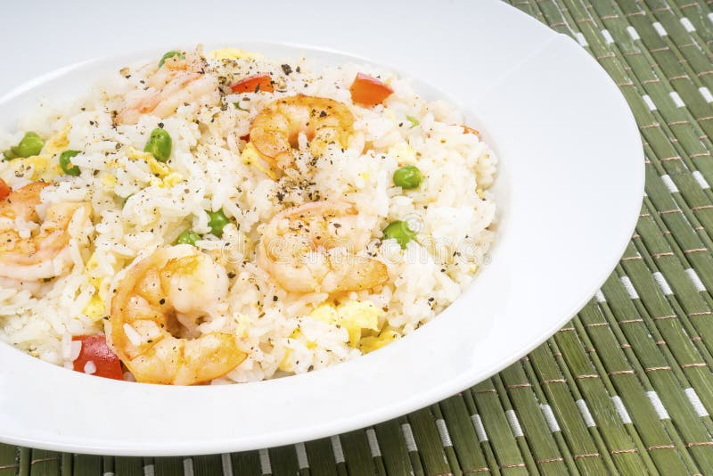 Traditional Chinese Shrimp Fried Rice Dish #1 Stock Photo - Image of ...