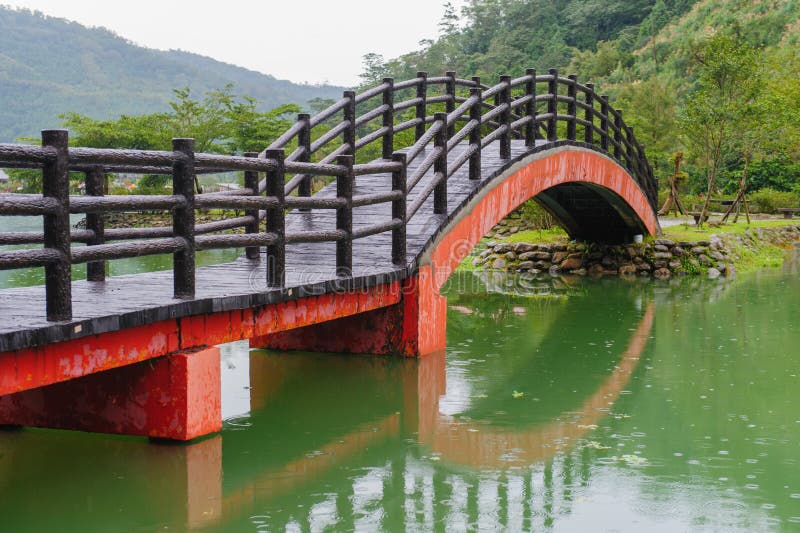 Traditional Chinese Style Bridge in Taiwan Stock Photo - Image of ...