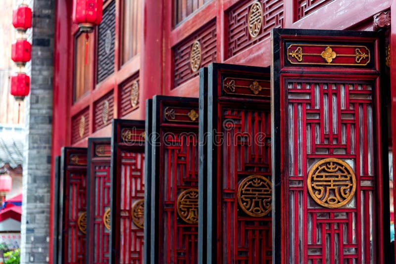 Traditional Chinese Style Windows in China Stock Photo - Image of brick ...