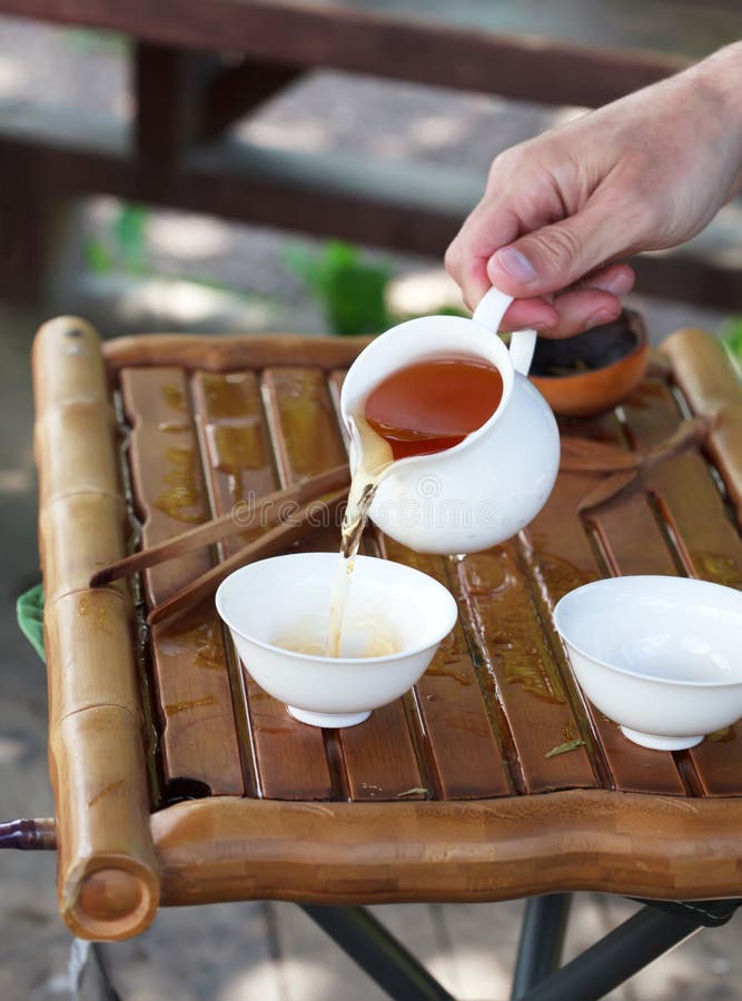 Traditional Chinese Tea Ceremony Accessories on the Tea Table, S Stock ...