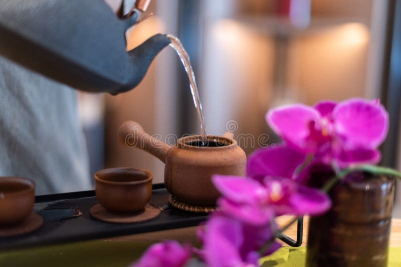 Traditional Chinese Tea Set Up Stock Photo - Image of culture, hotel ...