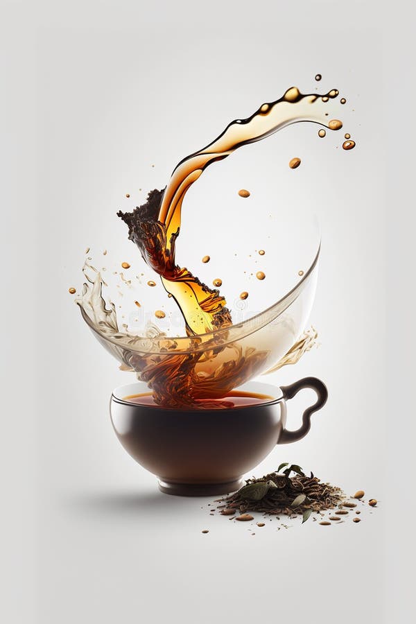 Traditional Chinese Tea Set on White Background with Cultural Elements ...