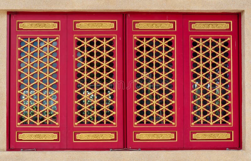 Traditional Chinese Temple Window Stock Photo - Image of door ...