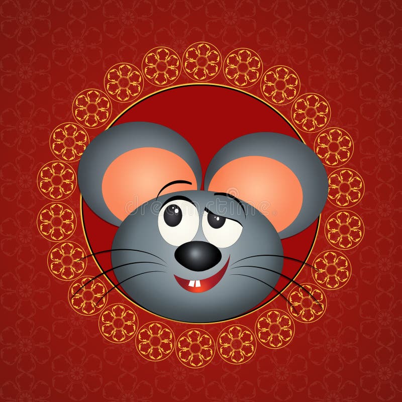 Traditional Chinese Year of the Rat Stock Illustration - Illustration ...