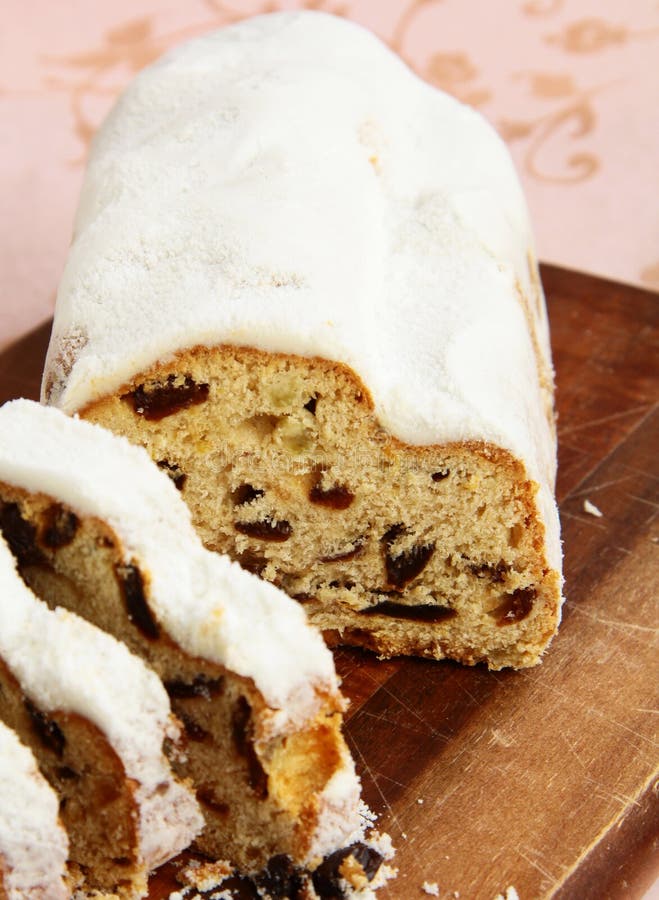 Traditional Christmas Dessert Stollen Stock Photo - Image of cake, food ...