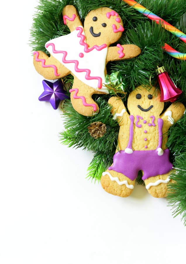 Traditional Christmas Gingerbread Man with Festive Decorations Stock ...
