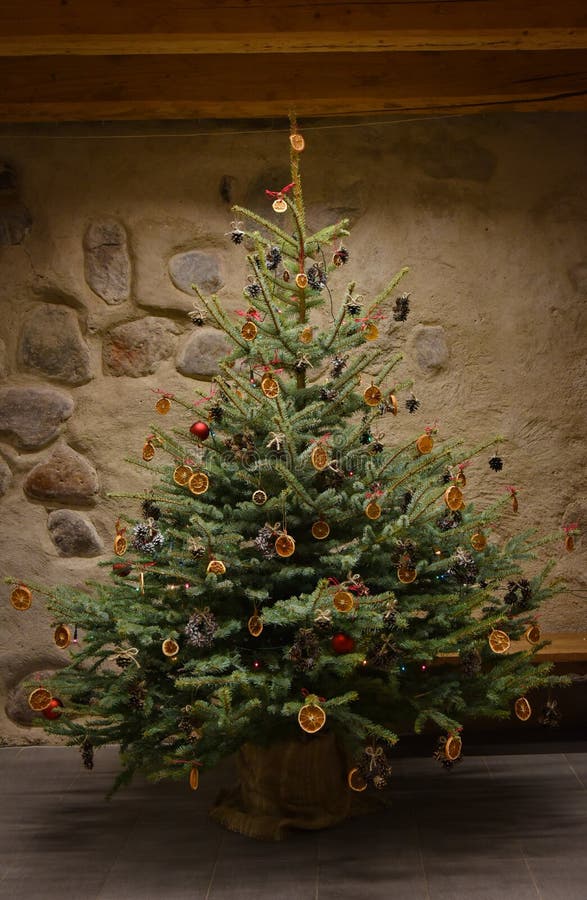 Traditional Christmas tree stock photo. Image of vintage - 63888280