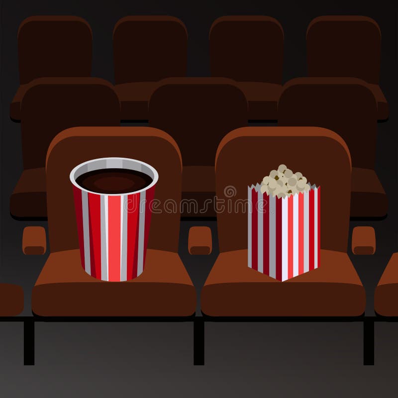 Traditional cinema combo stock illustration. Illustration of combo ...
