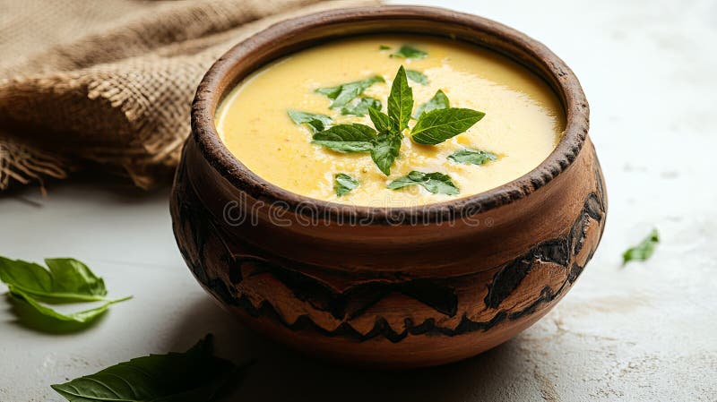 Traditional Clay Pot Lassi on White Background Stock Photo - Image of ...