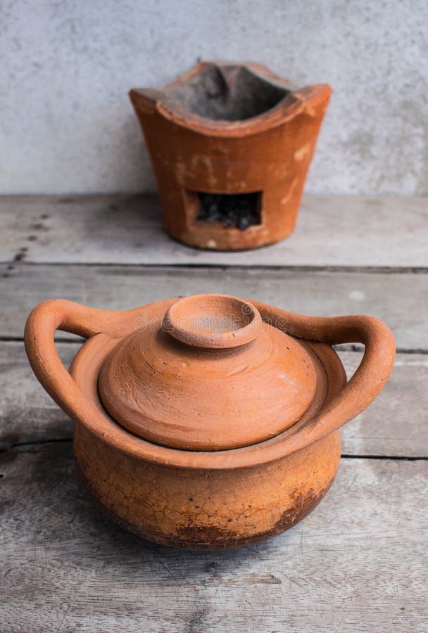 Traditional clay pots stock image. Image of cookware - 45856789