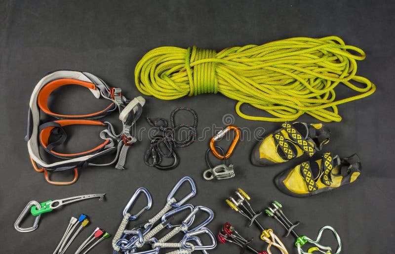 Traditional Climbing - Basic Equipment of the Climber. Stock Image ...