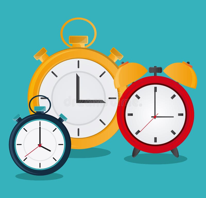 Traditional Clock and Chronometer Design Stock Vector - Illustration of ...