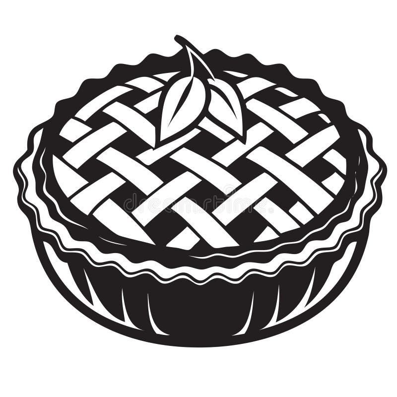 Peach Pie of round shape stock vector. Illustration of pattern - 332473829