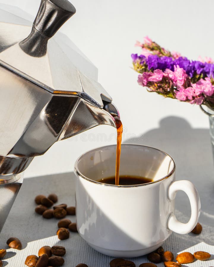 Traditional Coffee Maker. Geyser Coffee Maker. Device for Kitchen ...