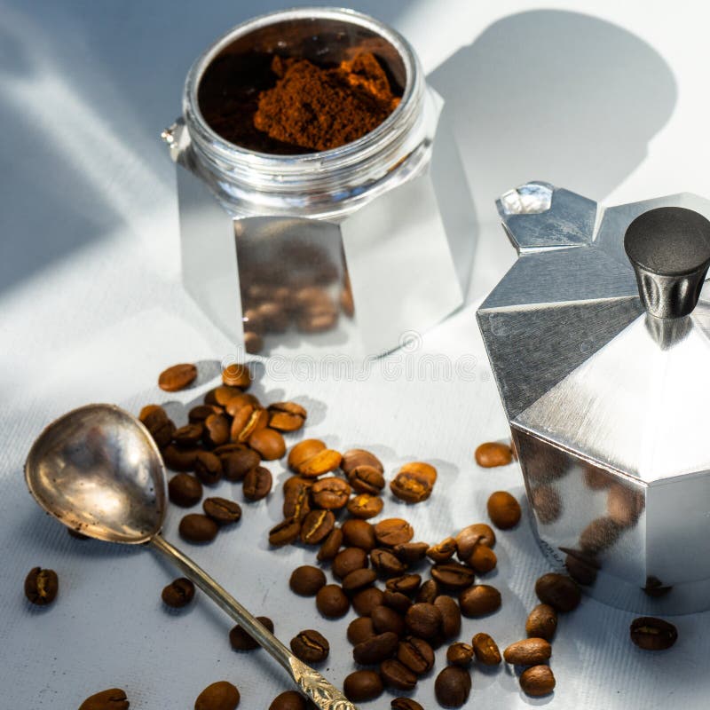 Traditional Coffee Maker. Geyser Coffee Maker. Device for Kitchen ...