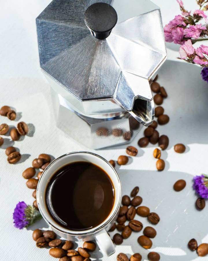 Traditional Coffee Maker. Geyser Coffee Maker. Device for Kitchen ...