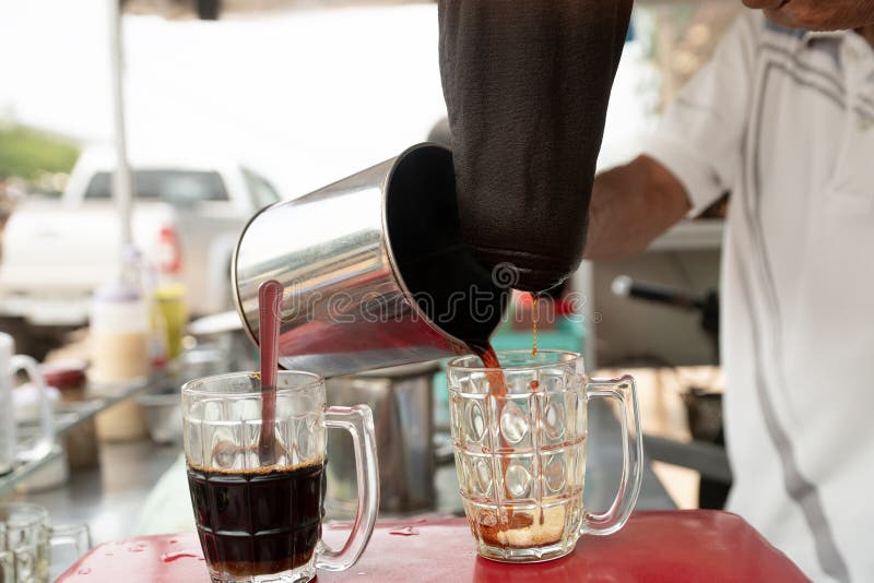 Traditional Coffee Maker, Make Coffee and Tea in Thailand Stock Image ...