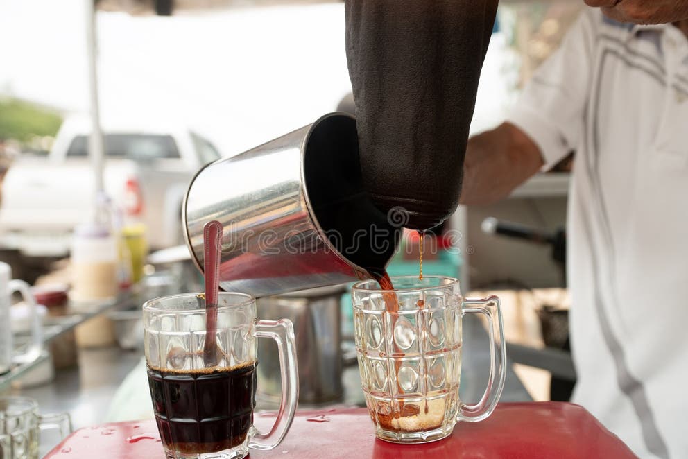 Traditional Coffee Maker, Make Coffee and Tea in Thailand Stock Image ...