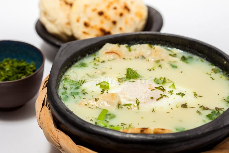 Changua: Traditional Colombian Poached Egg Soup Stock Image - Image of ...