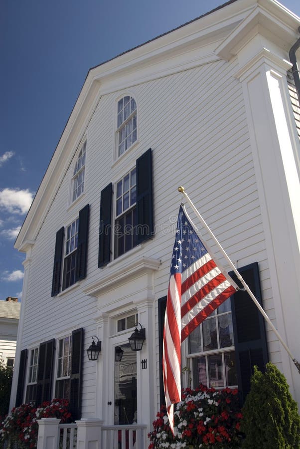 Traditional Colonial House stock photo. Image of stars - 2220936