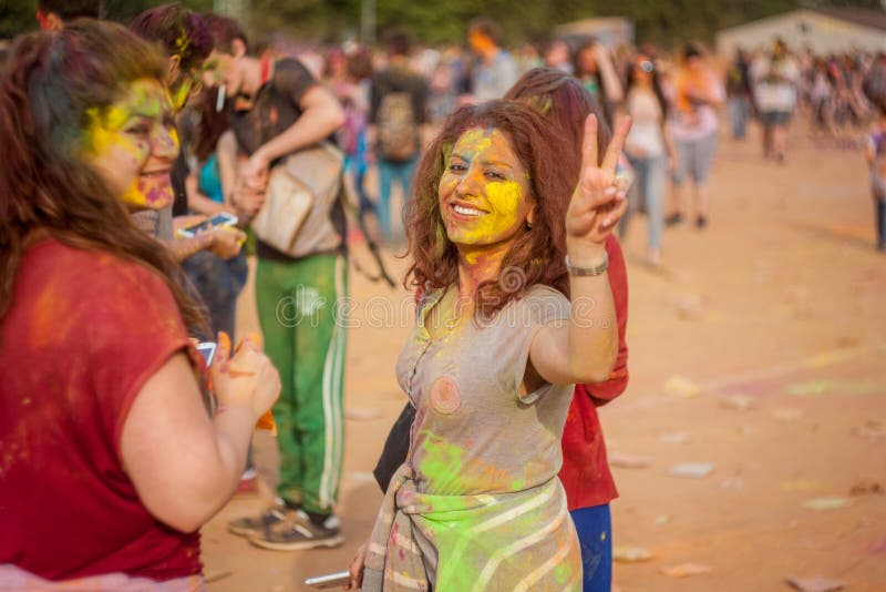 Traditional Color Celebration Editorial Stock Photo - Image of eyebrow ...
