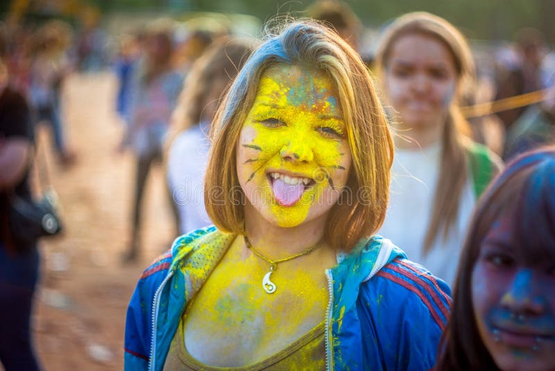Traditional Color Celebration Editorial Image - Image of smile ...