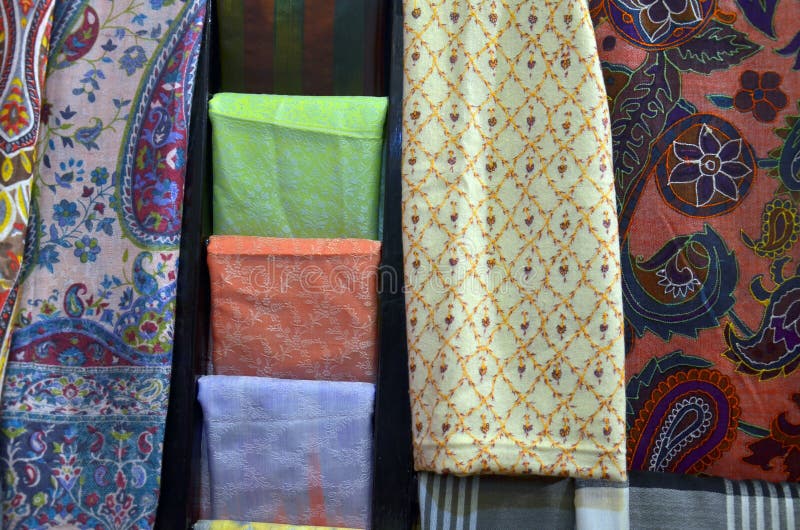 Traditional Colored Textile Stock Image - Image of black, decorative ...