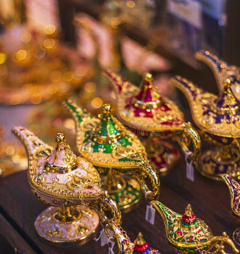Traditional Colorful Arabic Lamps. Craft Stock Photo - Image of bright ...