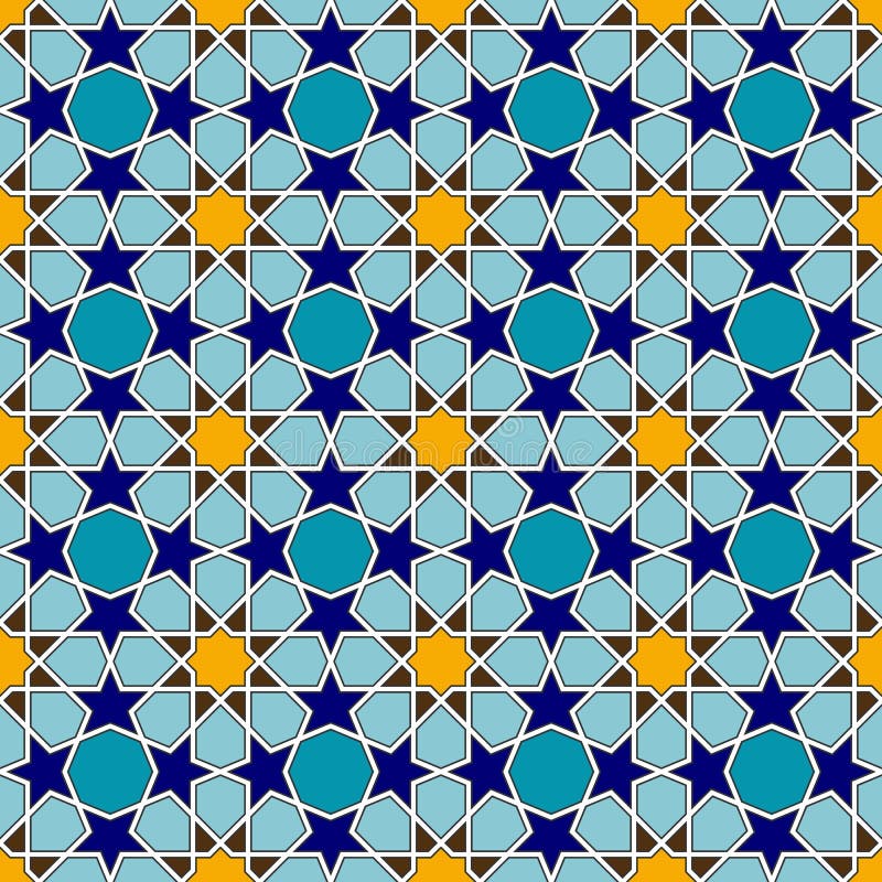 Traditional Colorful Arabic Seamless Pattern Stock Vector ...