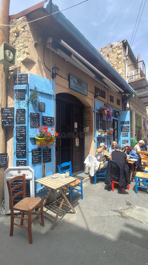 Traditional Colourfull Village Square in Cyprus Editorial Photography ...
