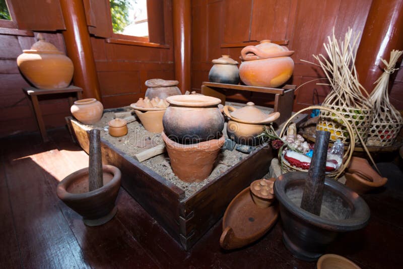 Traditional Common Thai Kitchen Stock Image - Image of human, poverty ...