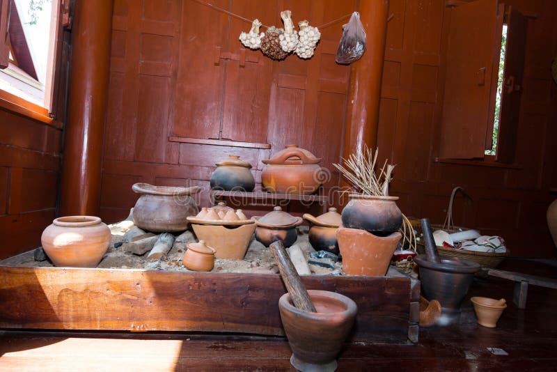 Traditional Common Thai Kitchen Stock Image - Image of garlic ...