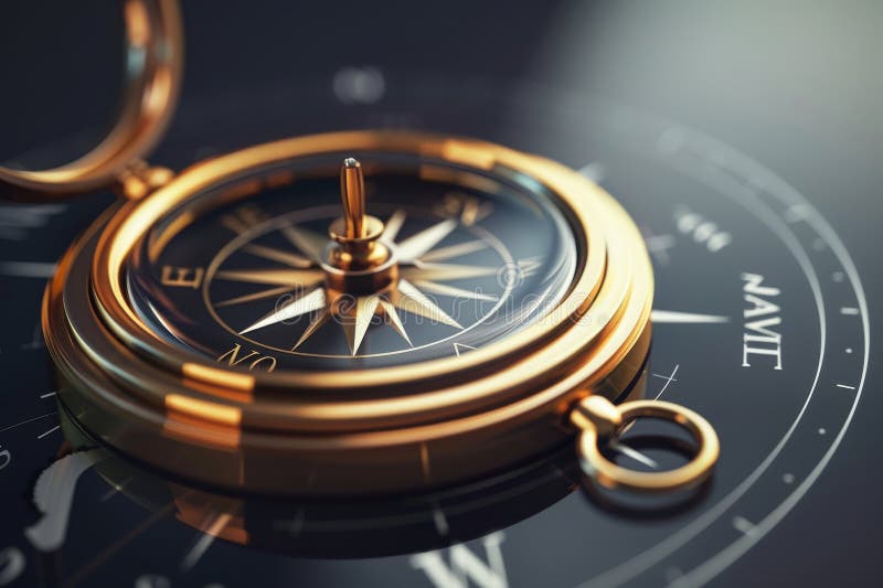 A Traditional Compass Transitioning into a GPS Navigation System ...