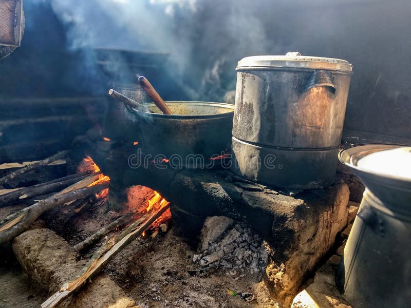 Traditional Cooking Style in Indonesia Stock Image - Image of night ...