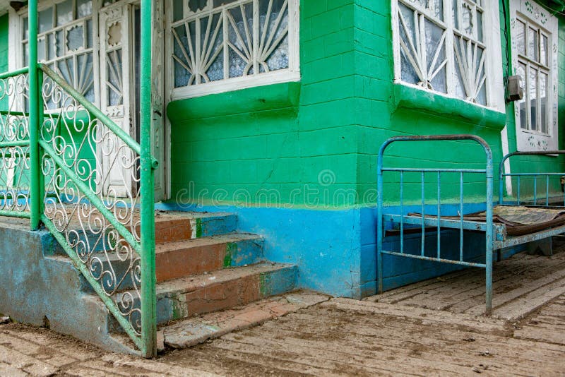 Traditional Courtyard Village House Moldova Old Rustic Facade Stock ...