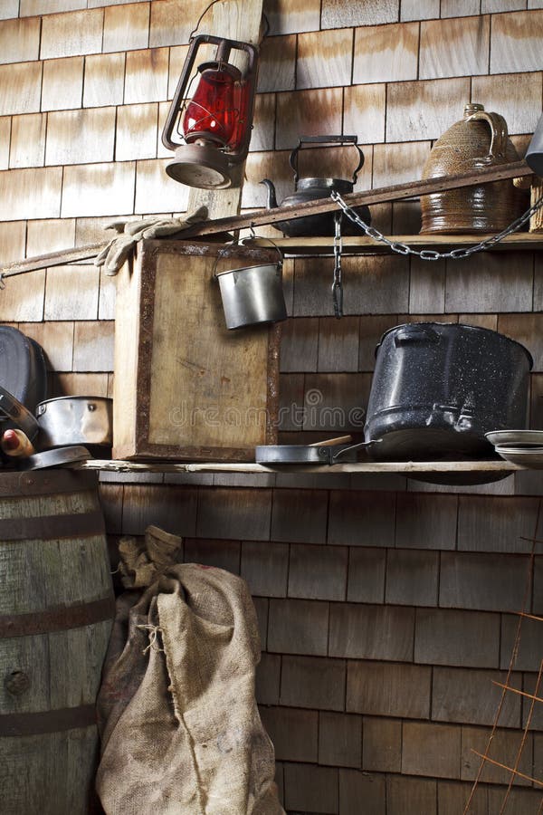 Traditional Cowboy Makeshift Camp Kitchen Stock Image - Image of ...