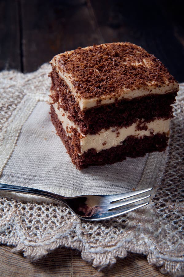 Traditional Cream Pie with Pudding Stock Image - Image of cream, tasty ...