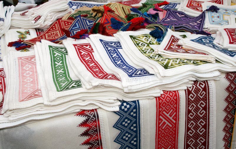 Traditional Croatia Embroidery Souvenir Stock Image - Image of cotton ...