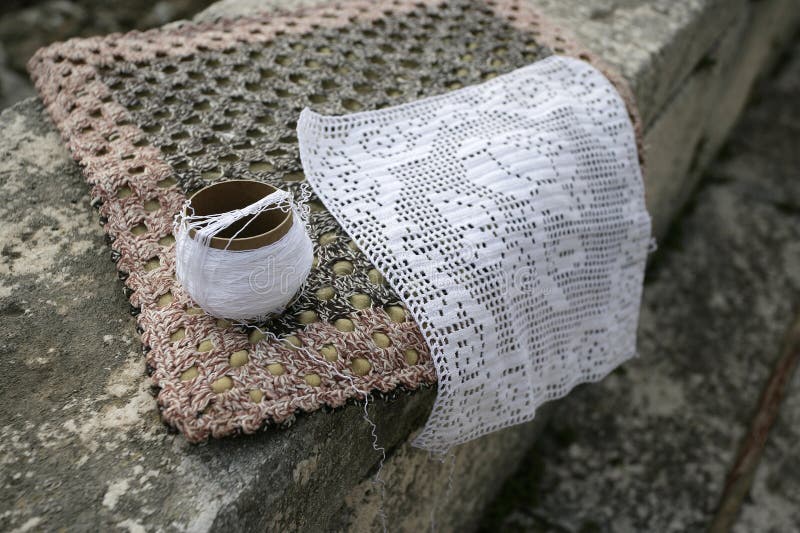 Traditional Croatian Handicraft Stock Photo - Image of white, handmade ...