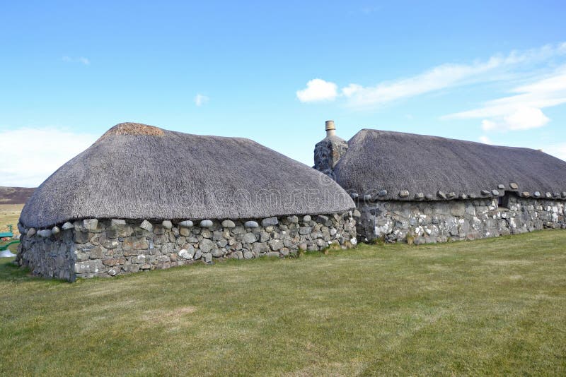 A Scottish Crofters Cottage Stock Photo - Image of homestead, porch ...