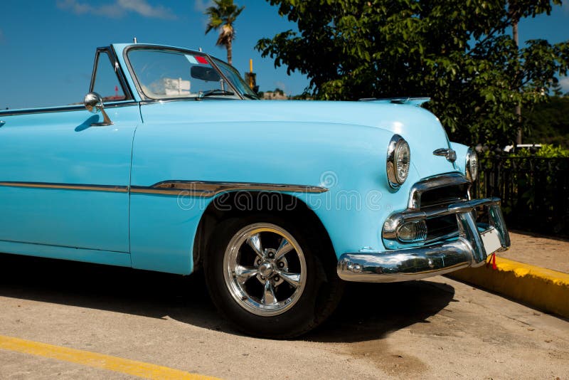 Traditional Cuban Car, Retro American Oldtimer. Stock Image - Image of ...