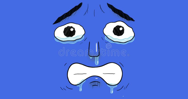Eye Crying Tears Flowing 2D Animation Stock Video - Video of showing ...